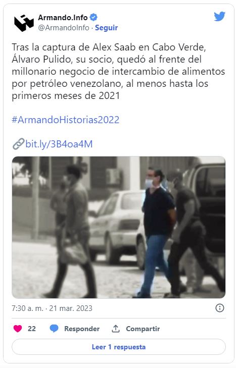 Álvaro Pulido: primera imagen confirman la captura del socio de Álex Saab - Qué Pasa