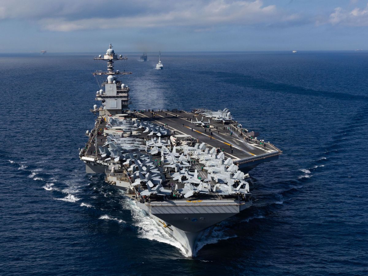 Portaaviones USS Gerald R. Ford se une a flota de EE. UU. para atacar ...