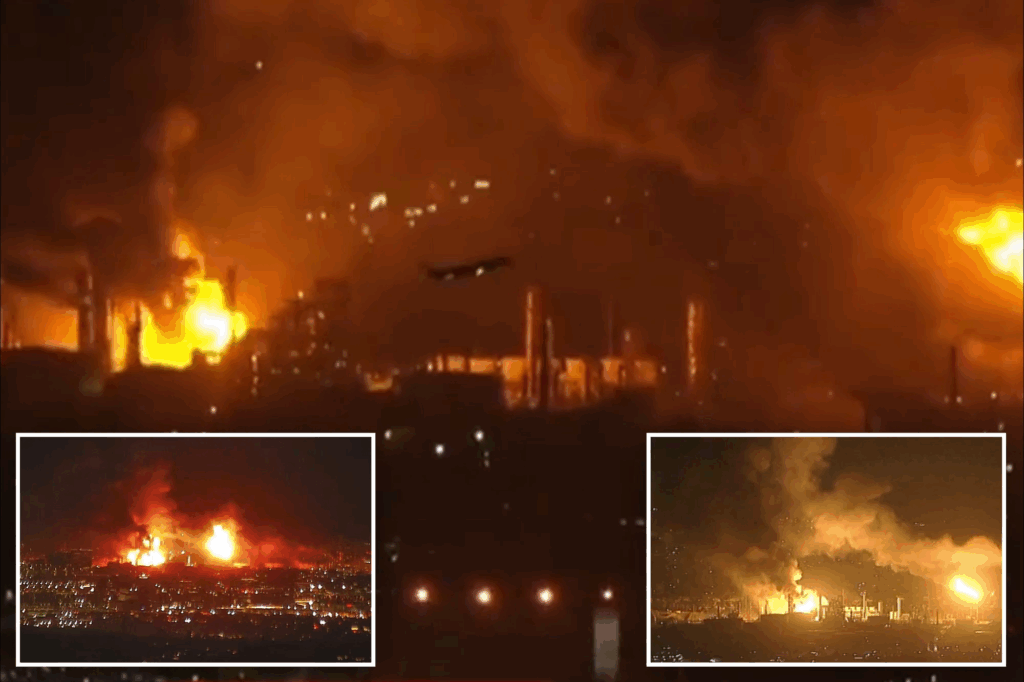 Explosión desató un incendio masivo en la refinería de Chevron cerca de ...